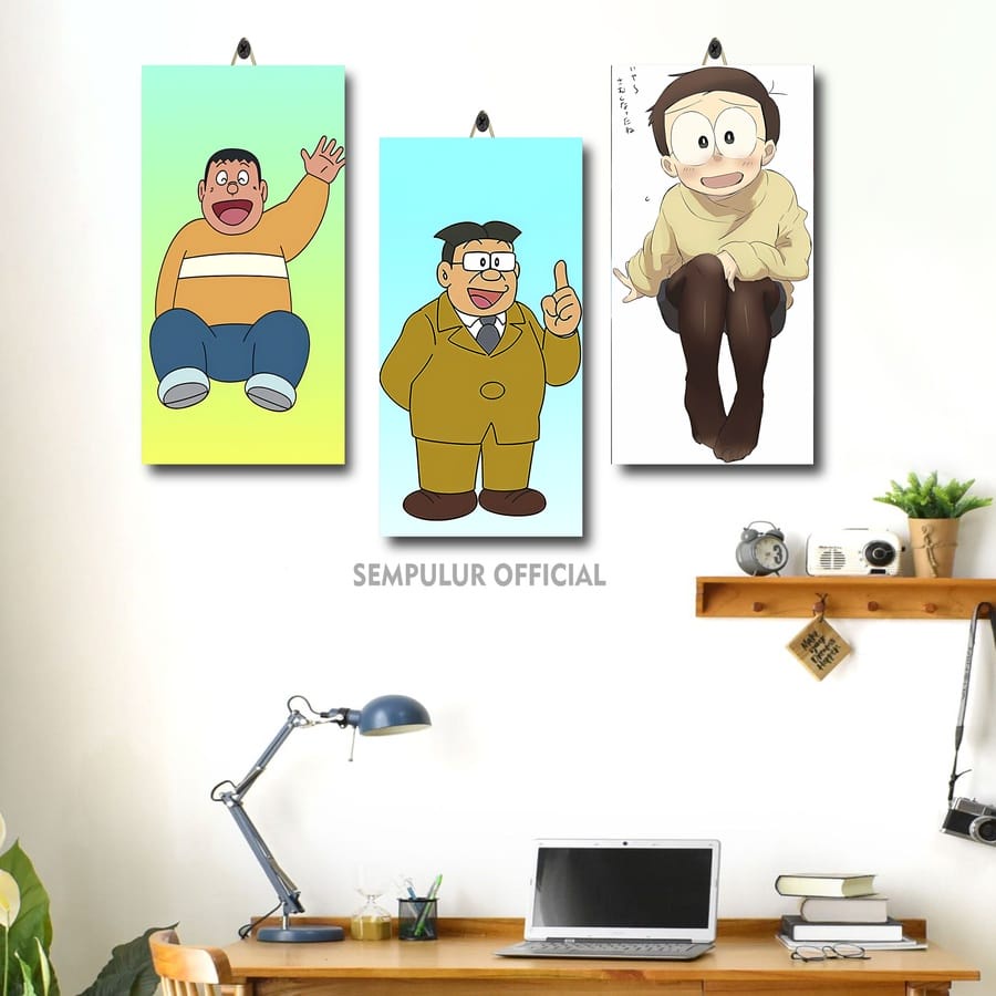 HIASAN DINDING 41-60 DORAEMON WALLPAPER CARTOON WALL DECORATIONS 15X30 ...