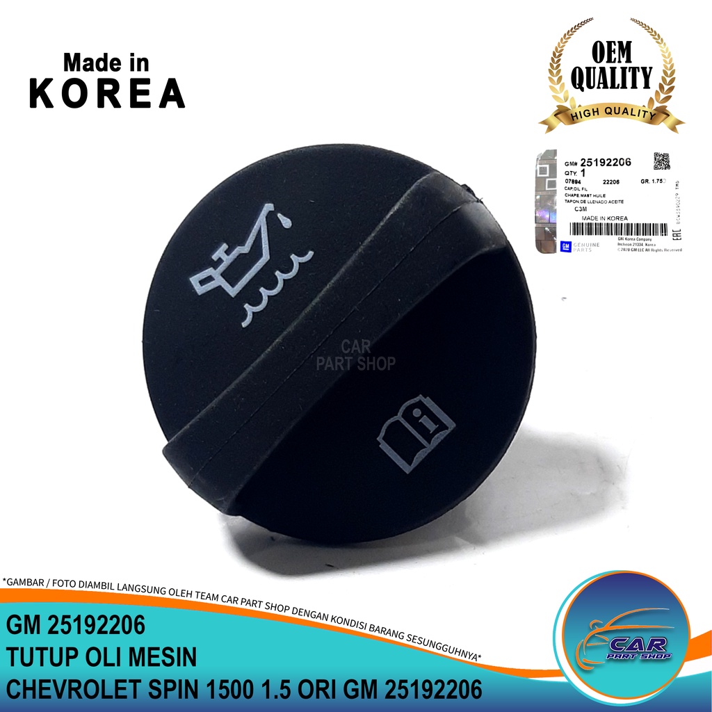 MESIN Engine OIL CAP ENGINE OIL CAP CHEVROLET SPIN 1500 1.5 ORI GM ...