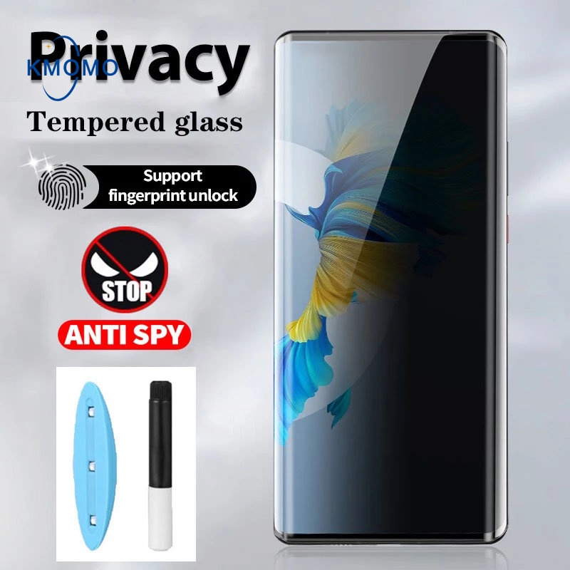 UV Privacy Tempered Glass Realme 12 Pro + 5G 11 10 Plus Anti Spy Glare Peeping Liquid Gule Nano ...