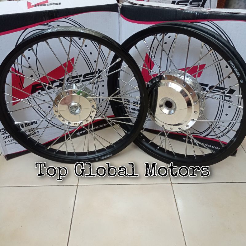 WHEELS HONDA BEAT VARIO SCOOPY GENIO RING 17 ROSSI BRAND ORIGINAL PAIR ...