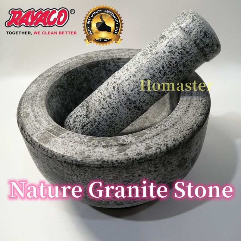 Mortar and pestle / Lesung Batu ( Nature Granite Stone ) Guacamole ...