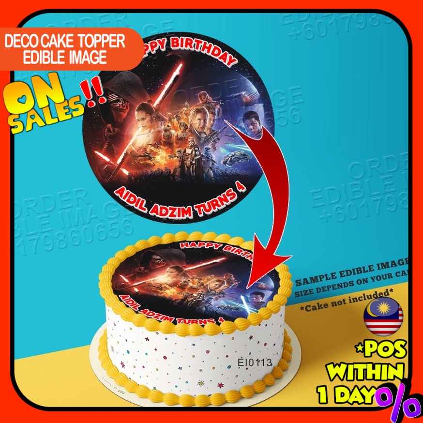Printing Starwars Edible Image Print Cake Photo Icing Paper Birthday ...