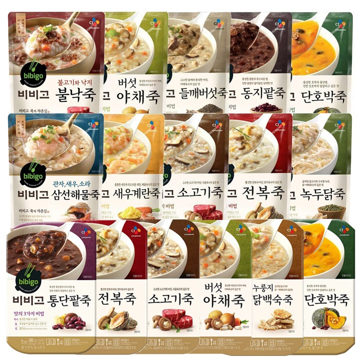 Lowest Price CJ Bibigo Korean Porridge Series 280g / Korean Porridge/Abalone, Beef, Mushroom ...