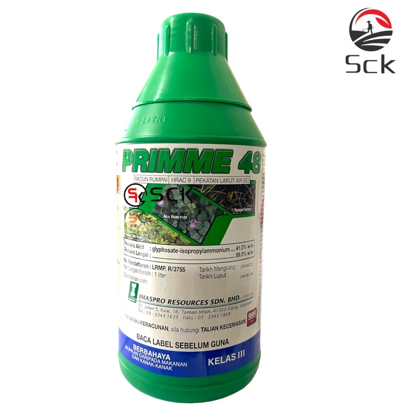 PRIMME 48 1Liter/Herbicide Glyphosate 41%/Racun rumpai&Lalang/Racun ...