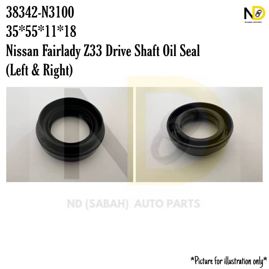NISSAN FAIRLADY Z33 DRIVE SHAFT OIL SEAL 35x55x11x18 (38342-N3100 ...