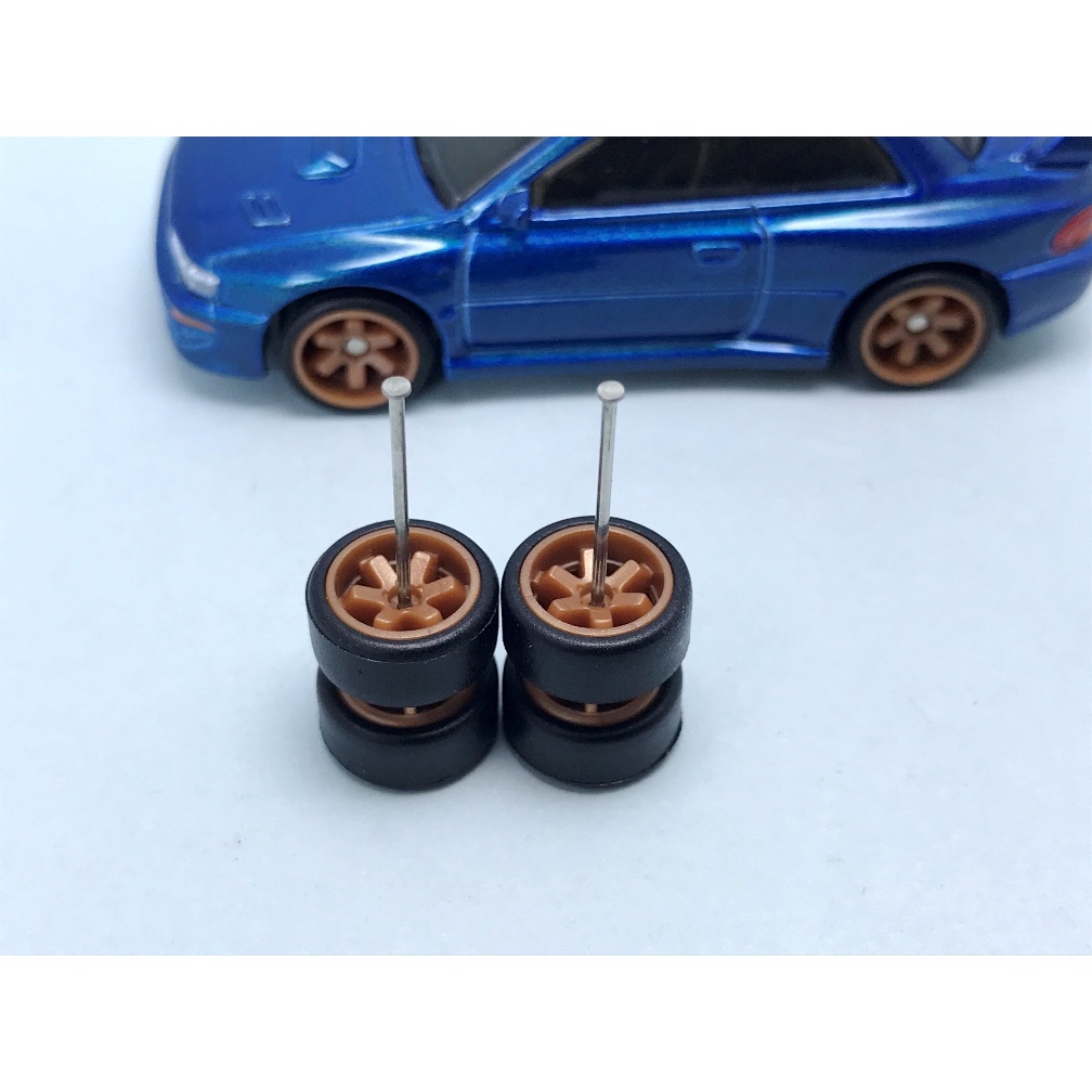 Z003# Hot Wheels Rubber Wheels Tayar Getah TE37 Bronce 10mm Axle Long ...
