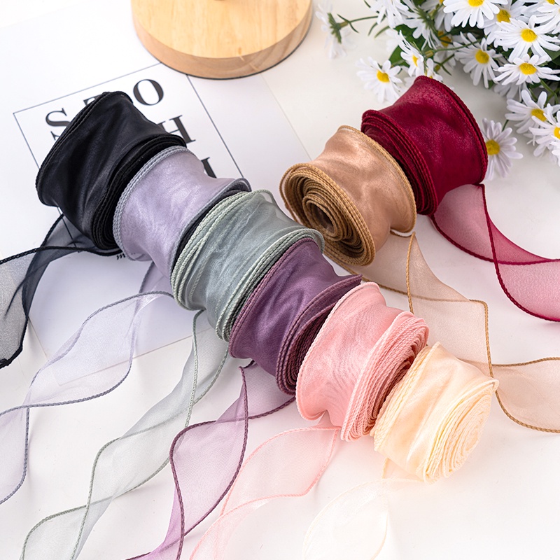 Mermaid yarn ribbon cake box gift box packaging ribbon/Ribbon flower ...