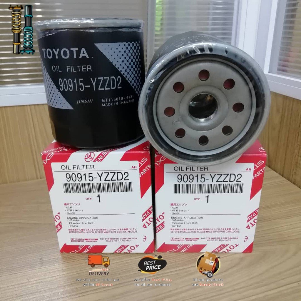 OIL FILTER TOYOTA D2 (90915-YZZD2) FOR TOYOTA HILUX INNOVA FORTUNER ...