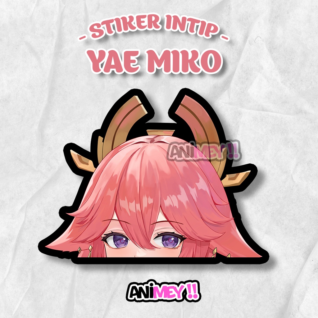 Yae Miko Genshin Impact Peek Sticker/Waterproof Anime Sticker | Shopee ...