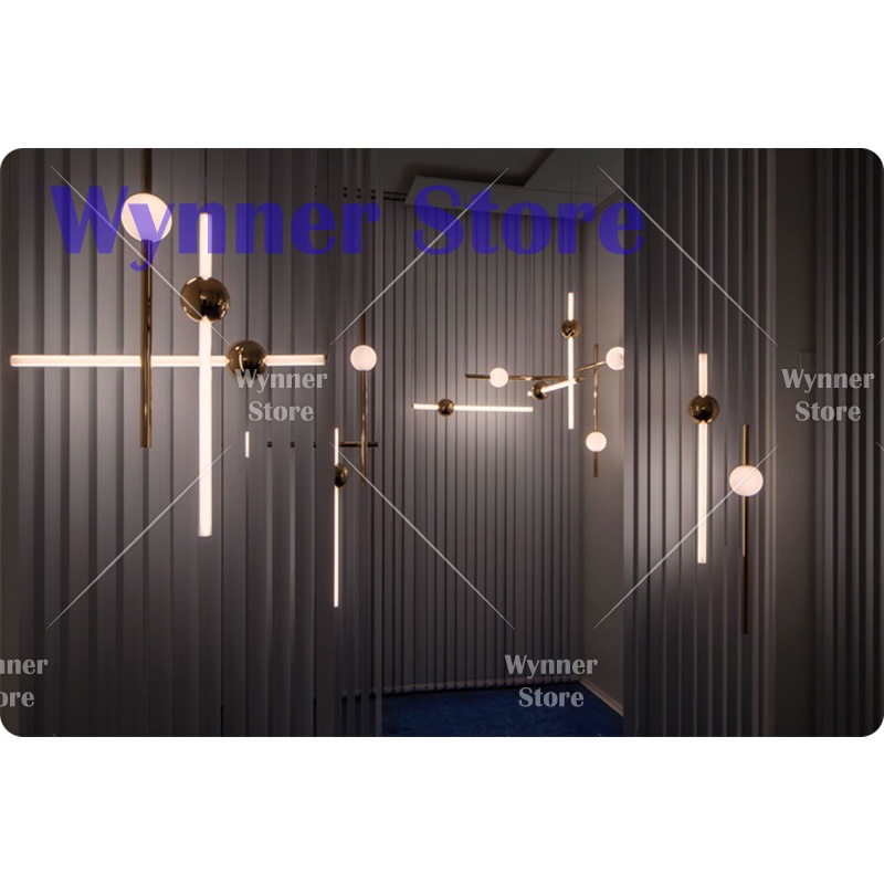 Designer Nordic Modern Luxury Style Long Cylinder Bar Chandelier Lamp ...