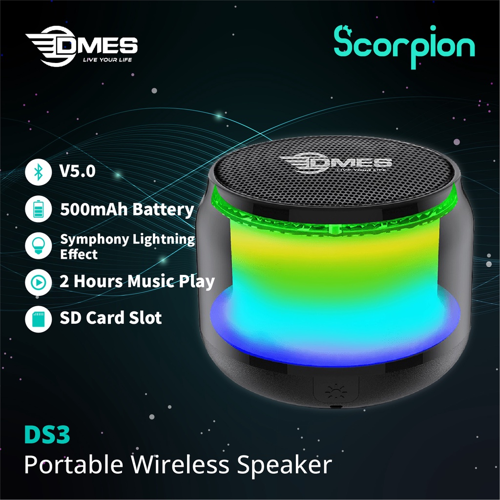 DMES DS3 Portable Wireless Speaker | Shopee Malaysia