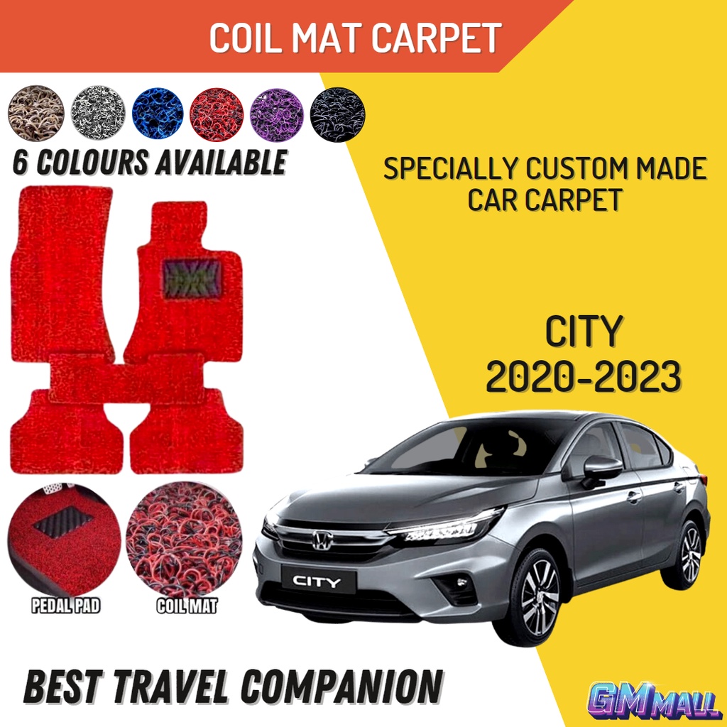 HONDA CITY Carpet set ( 2020-2026 ) Car Floor Coil Slot Mat Kapet ...