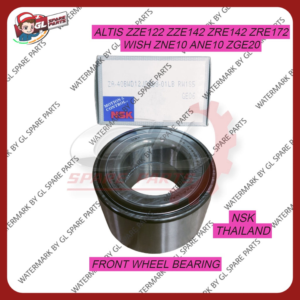 FRONT WHEEL BEARING TOYOTA ALTIS ZZE121/2 ZZE142/3 ZRE142/3 ZRE172/3 ...