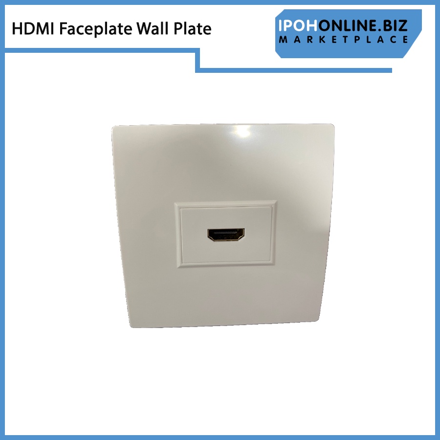 HDMI Faceplate Wall Plate - (1 Port) HDMI Socket Plug Jack Outlet ...