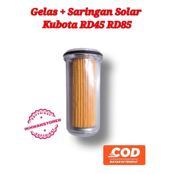 MESIN Kubota RD45 RD85 Diesel Engine Fuel Filter Element Glass + Diesel ...