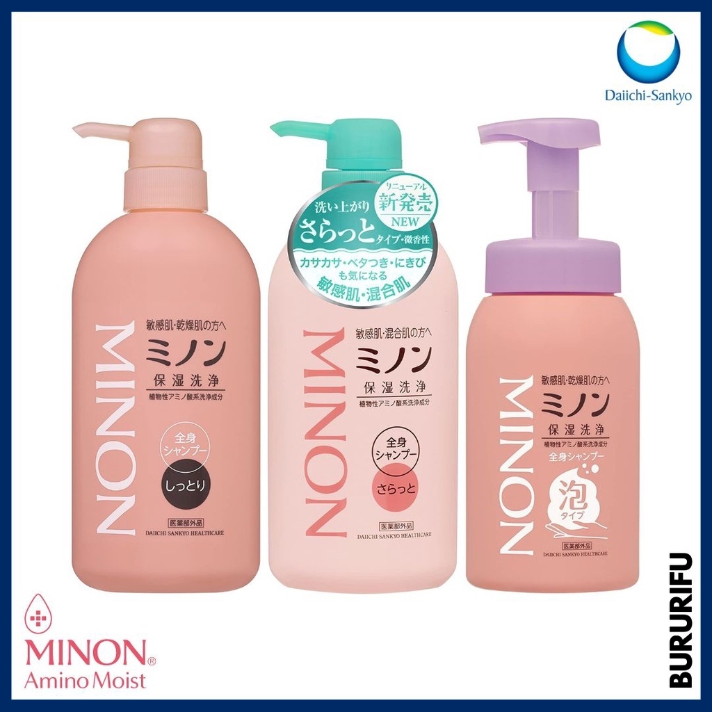 Minon Amino Moist Full Body Shampoo Moist / Smooth / Foam Type [450ml ...