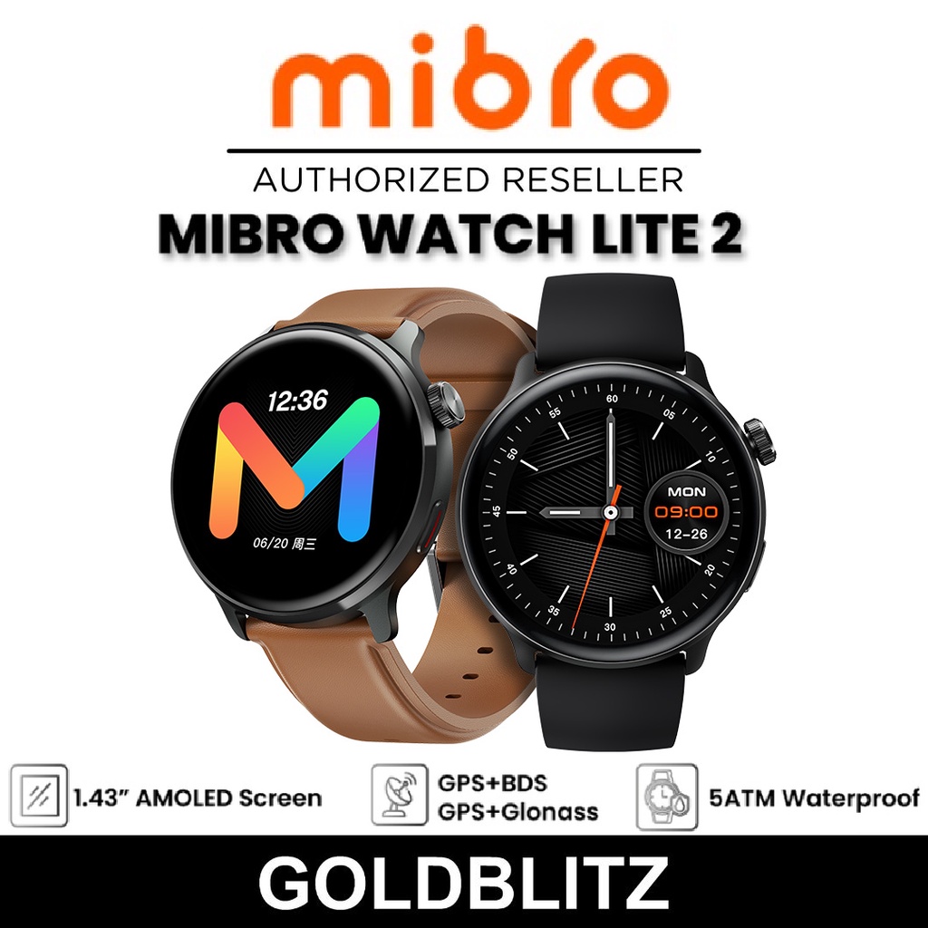 Mibro Lite 2 SpO2 PPG Bio Heart Rate Sensor Smart Watch 1.3'' AMOLED HD ...