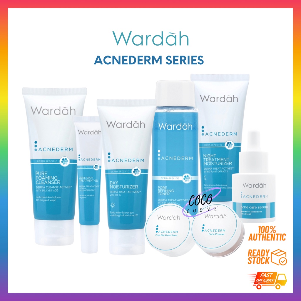 WARDAH Acnederm Series Cleanser | Toner | Serum | Acne Spot Treatment ...