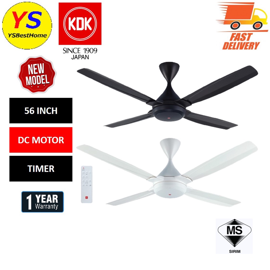 KDK K14TE 4 BLADE REMOTE CONTROL CEILING FAN DC MOTOR K14TE-DG / K14TE ...