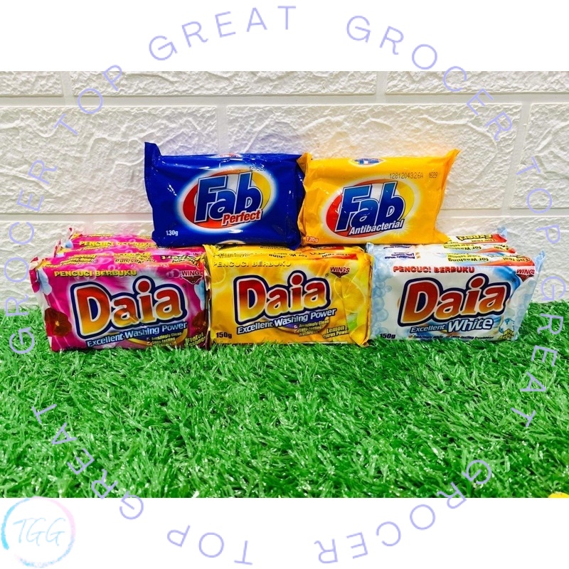 Sabun Fab 130g X 1piece / Daia 150G X 3piece/pkt Laundry Bar Soap ...
