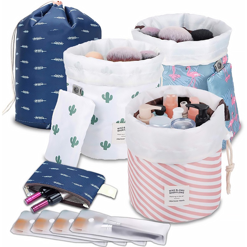 Cylinder Women Bag Easy Carry Perfect for Skincare Makeup Facial ...