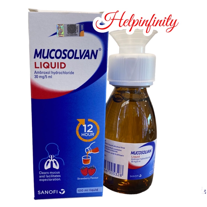 Mucosolvan Ambroxol Hydrochloride 30mg/5ml Liquid 100ml / Mucosolvan 24 ...