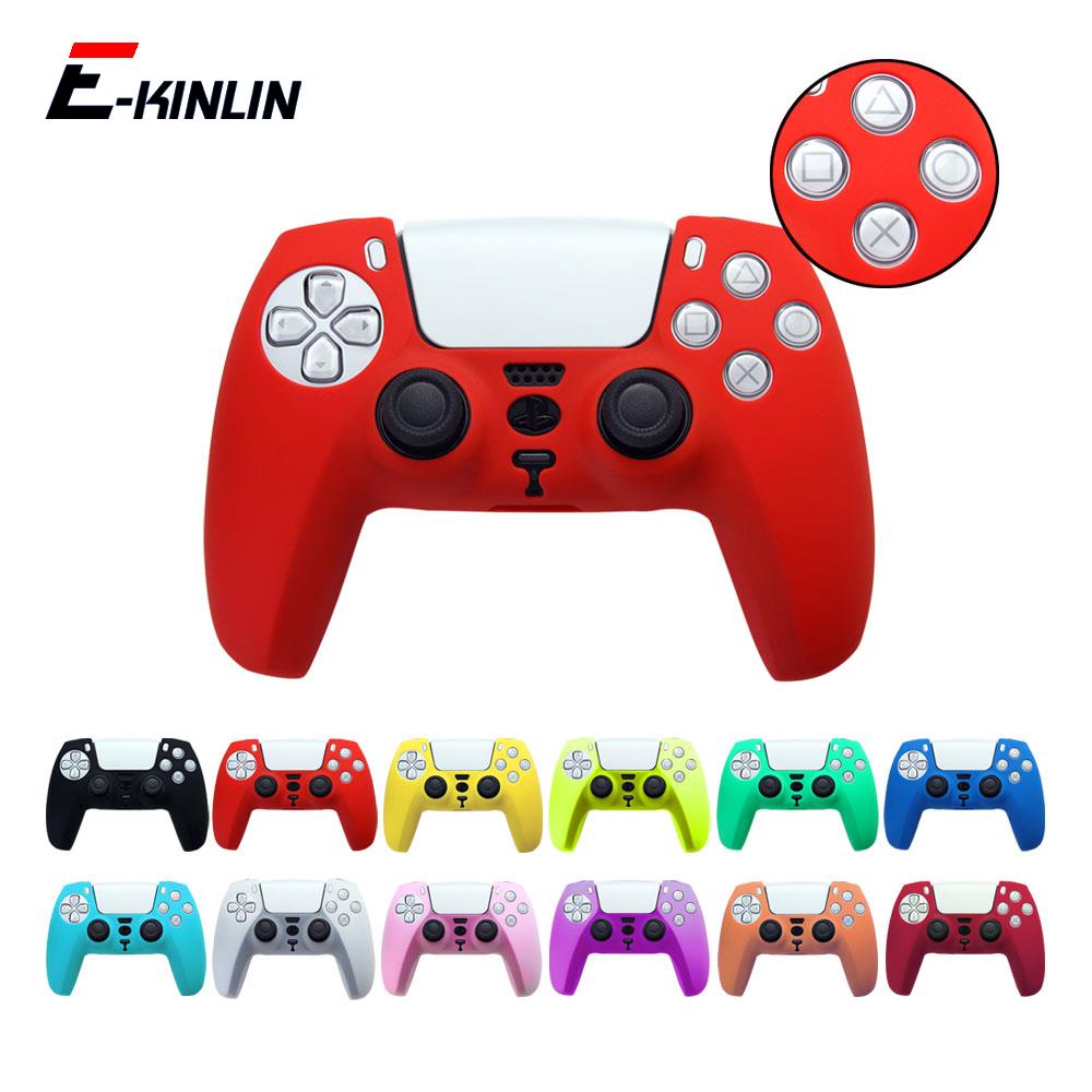 Silicone Case Controller Skin Gamepad Joystick Solid Color Protection ...