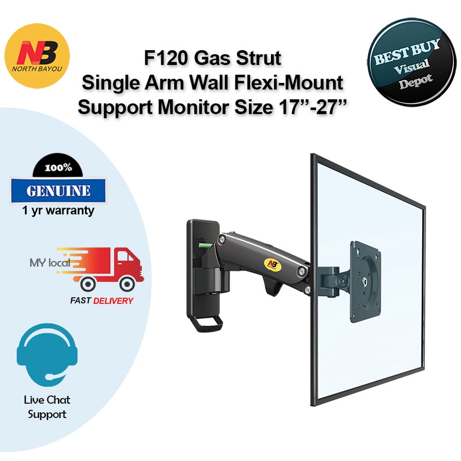 NB F120 North Bayou Monitor Wall Mount 17"-27" | Shopee Malaysia