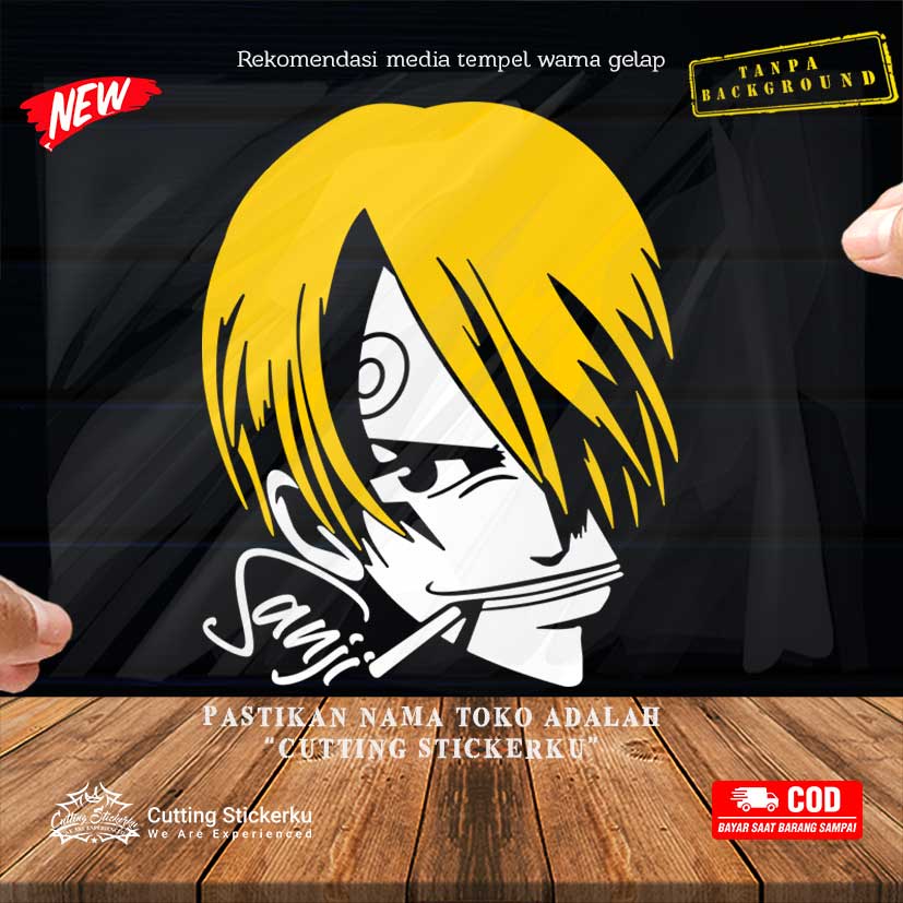 Cutting Sticker Smoking Sanji Variation Motorcycle Car Sticker Embossed ...