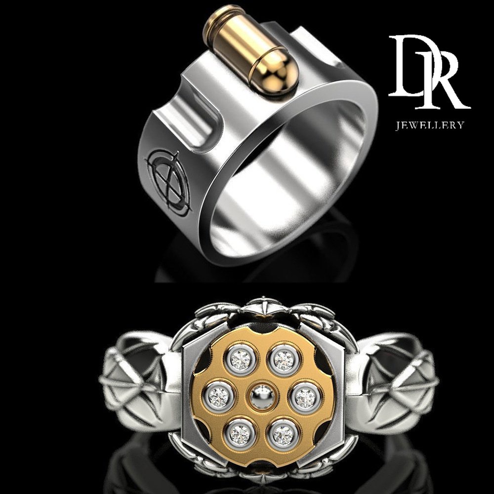 DR Jewelry Fashion Korean Accessories Stainless Russian Roulette Bullet ...