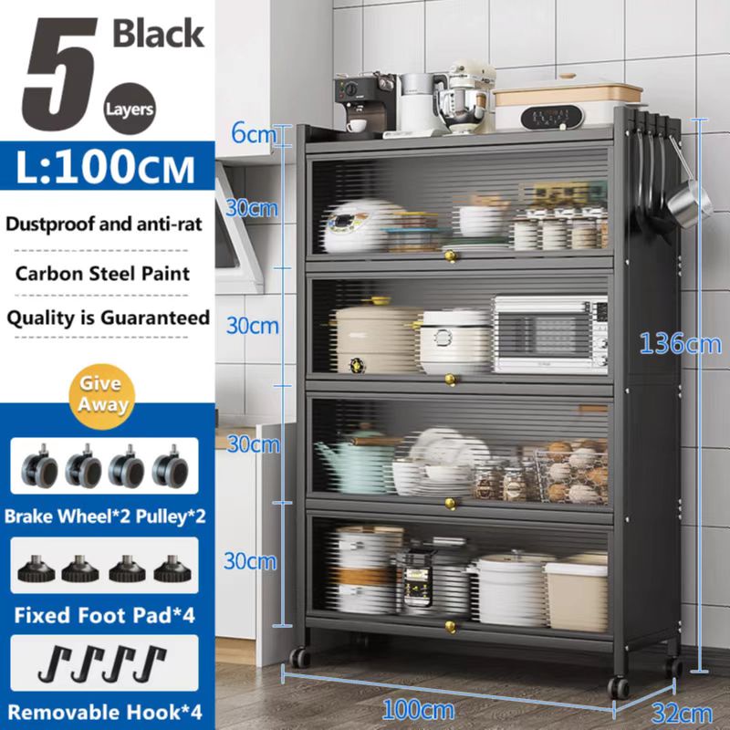 🔥Ready Stock🔥Kitchen rack floor-multi-layer microwave oven storage ...