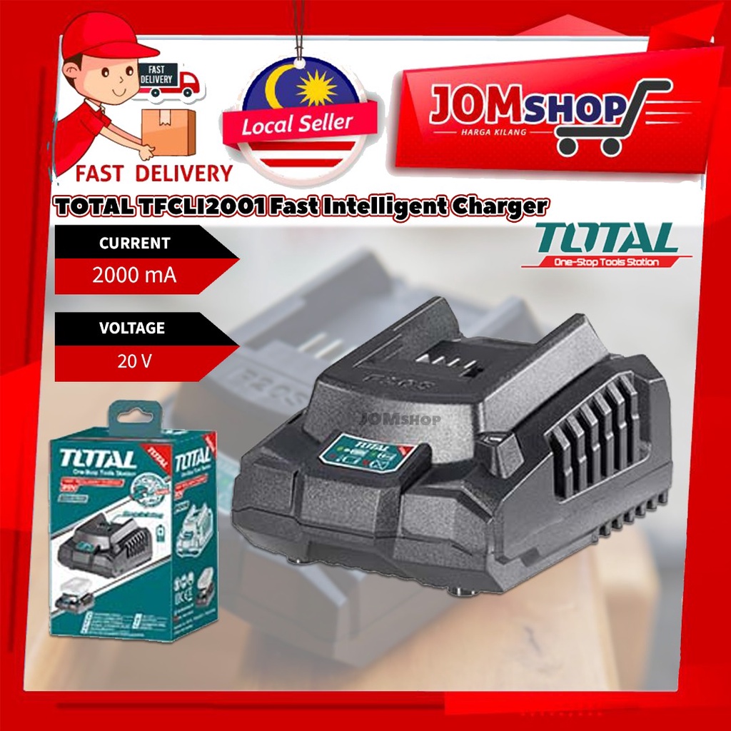 TOTAL 20V Fast Intelligent Charger (2000mA) | TFCLI2001 | Shopee Malaysia