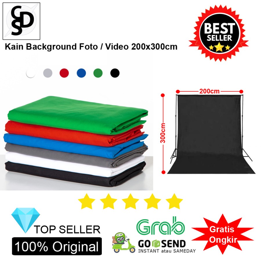 HIJAU Background Cloth - Green Screen - Photography Studio Backdrop ...