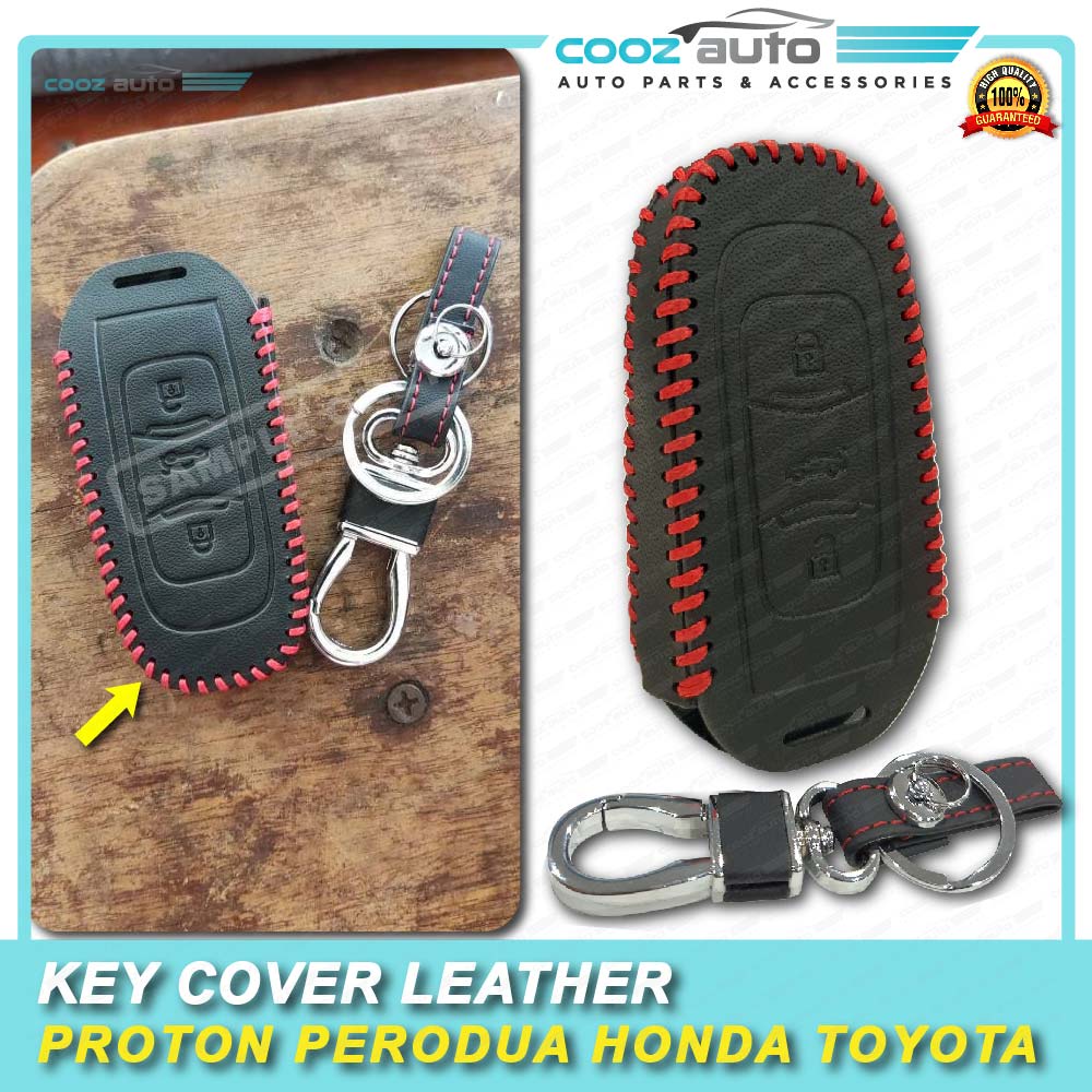 Key Cover Leather Toyota Honda Proton Perodua X70 Bezza Axia Myvi HRV ...