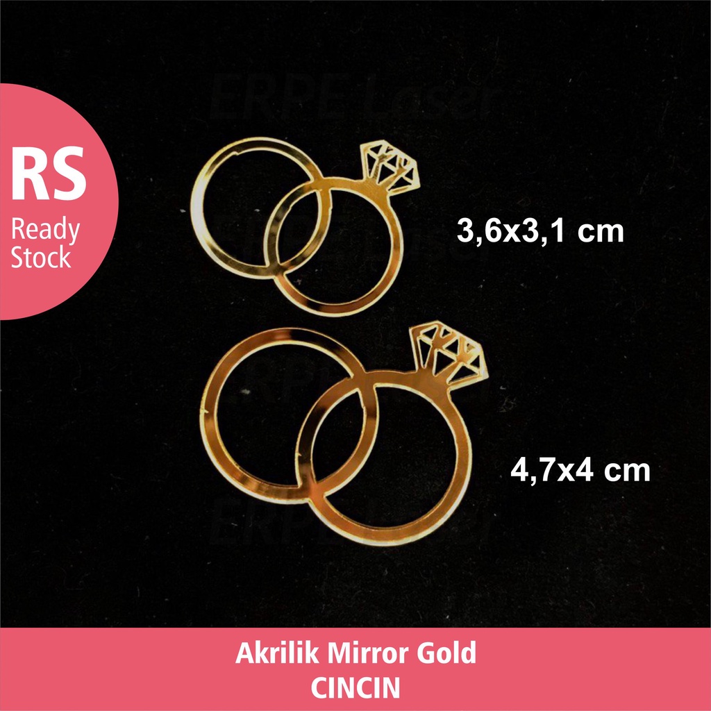 REPLIKA Gold Acrylic Jewelry Replica Ring Wedding Decoration Dowry ...