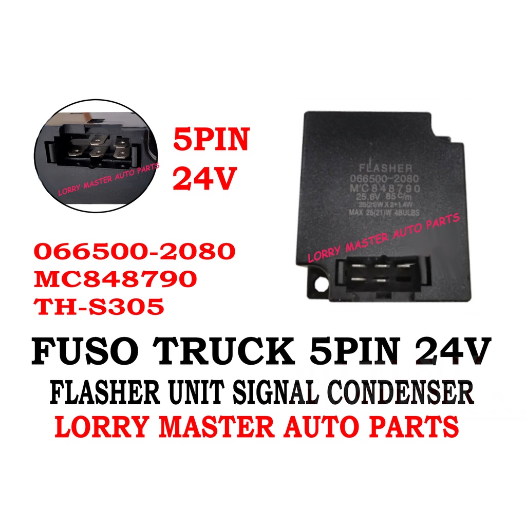 FLASHER UNIT 5PIN 24V FUSO MITSUBISHI TRUCK SIGNAL CONDENSOR RELAY TH ...