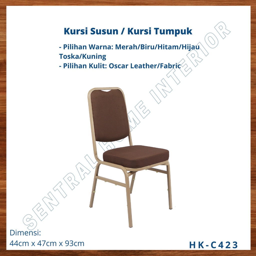 Stacking Bench Chair/ Stack/Aula - Gold Coating Legs | Hk-c423 | Shopee Malaysia