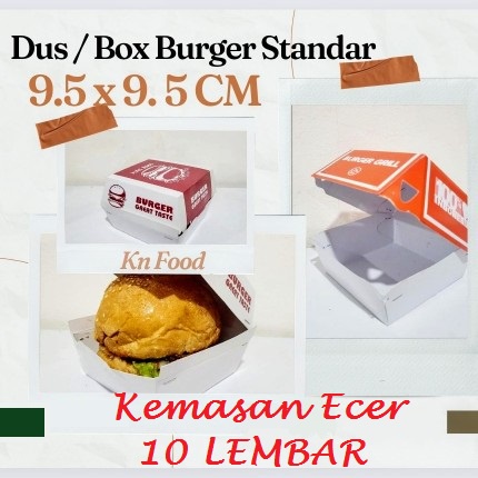 Retail Standard Burger Box 10 sheets / Standard Burger Packaging 10 ...