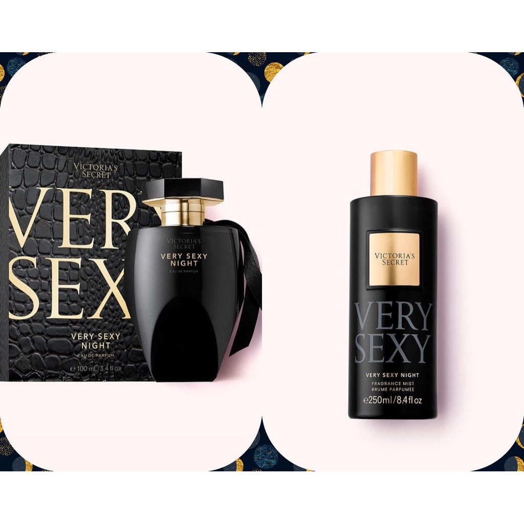 Combo Set Victoria Secret Very Sexy Night Edp 100ml Body Mist 250ml Shopee Malaysia