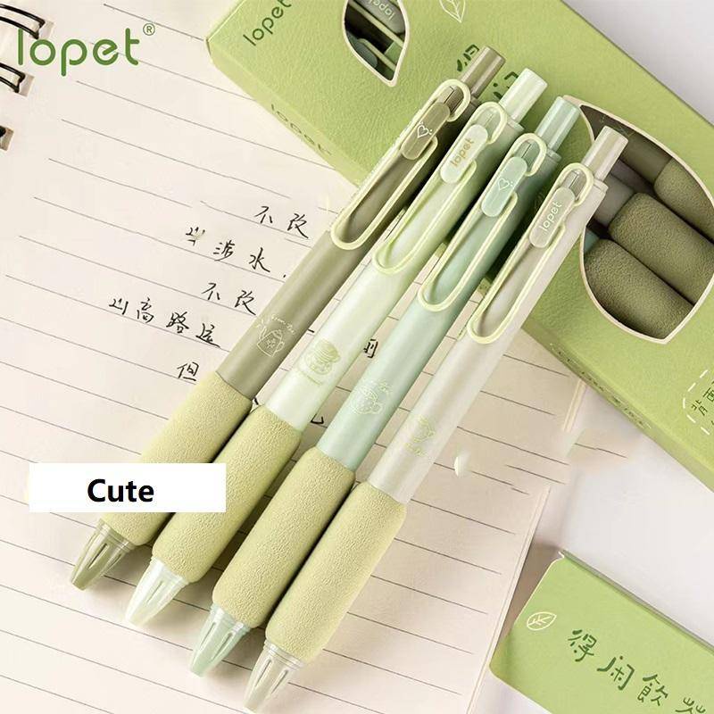 4Pcs/Set matcha green tea 0.5mm Mechanial Gel Ink Pens Cute Stationery ...