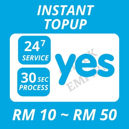 Yes Prepaid Instant Topup RM 10 ~ RM 50 | Shopee Malaysia
