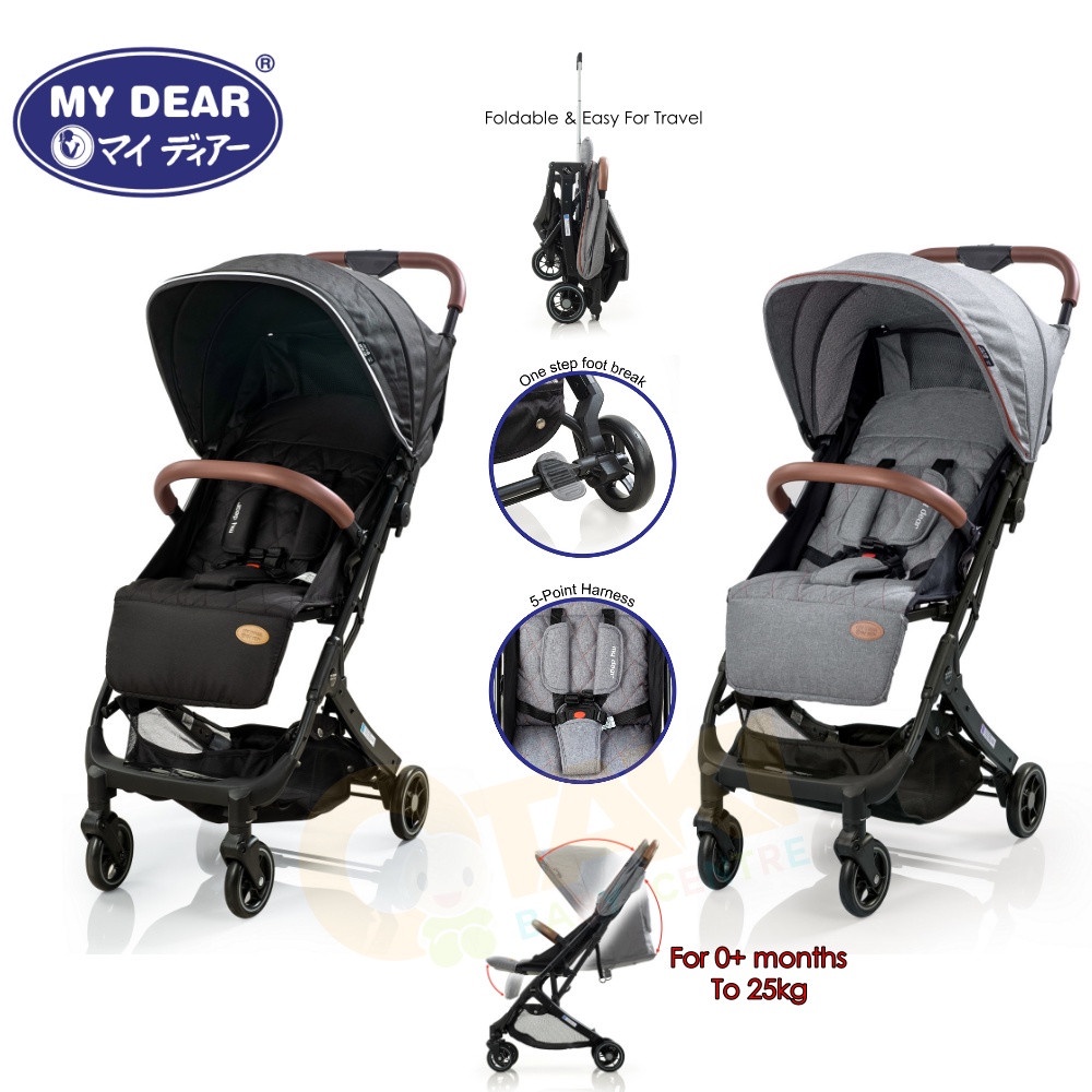 My Dear Single-Hand Fold Baby Stroller 18127 With 5-Points Harness ...