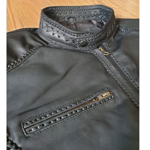 Latest MODEL EMBROIDERED LEATHER JACKET/GENUINE LEATHER JACKET | Shopee ...