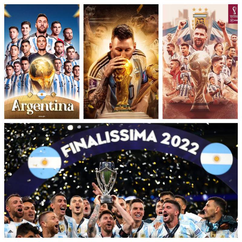 World Cup Champion 2022 Qatar Soccer Argentina Finalissima Poster ...