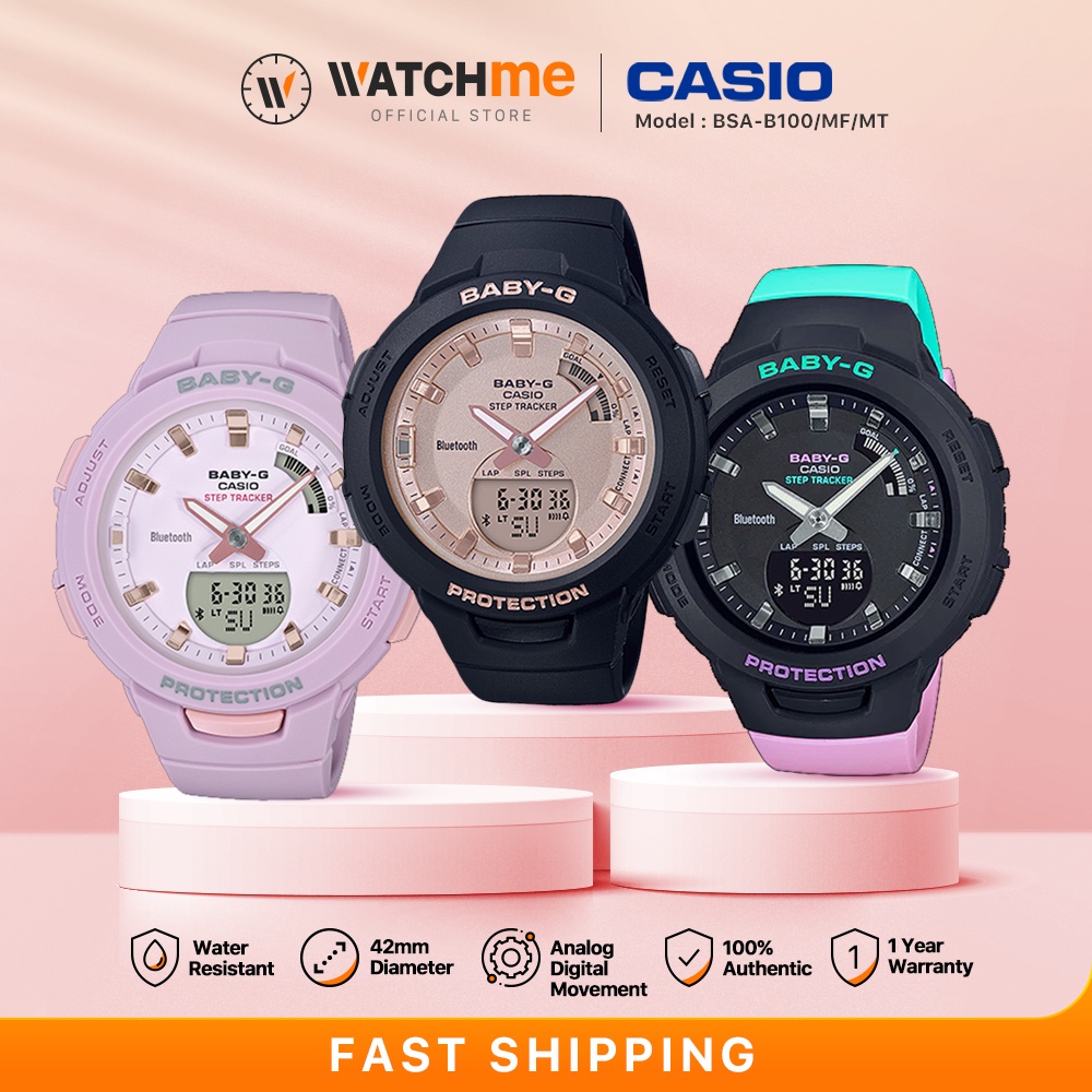 CASIO BABY-G BSA-B100 SERIES Fashion Analog Digital Women Watch Jam ...