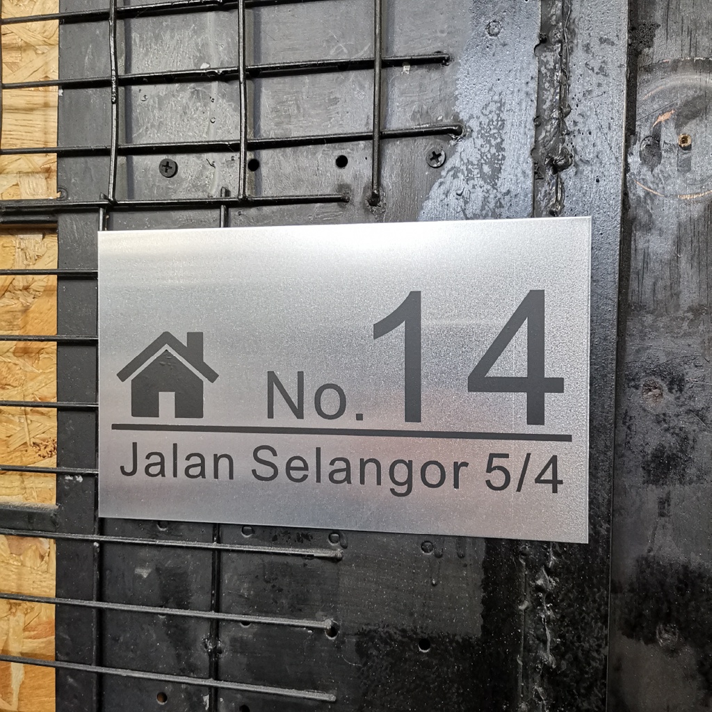 Rumah Plate Aluminum Papan Logo Warna Hitam | Shopee Malaysia