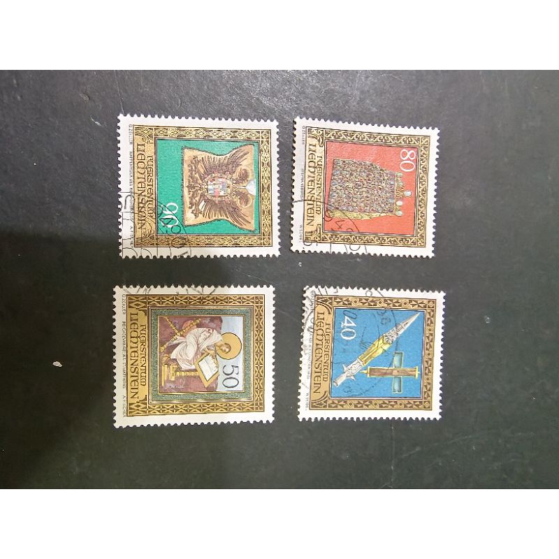 LC21 Rare country Liechtenstein genuine postage stamps 4v complete set ...