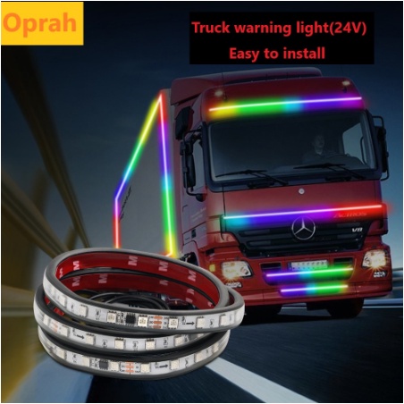 Large Truck 24V Colorful Warning Light Horse Race LED Light Guide Strip ...