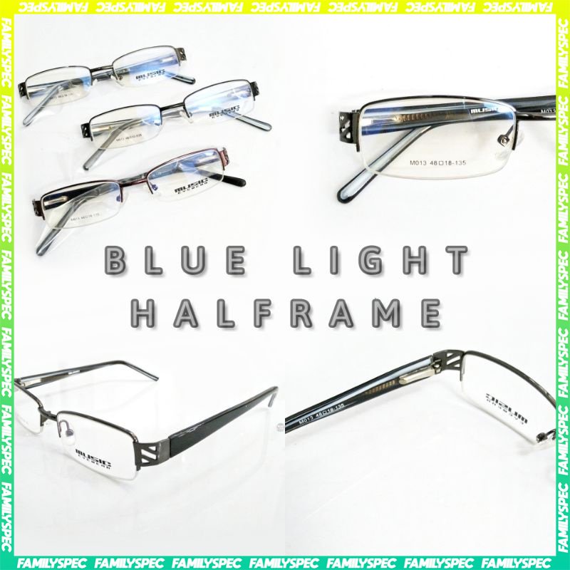 Blue Light Halframe Eyeglasses Spek Blue Light Cermin Mata Bingkai Separuh EG40 | Shopee Malaysia