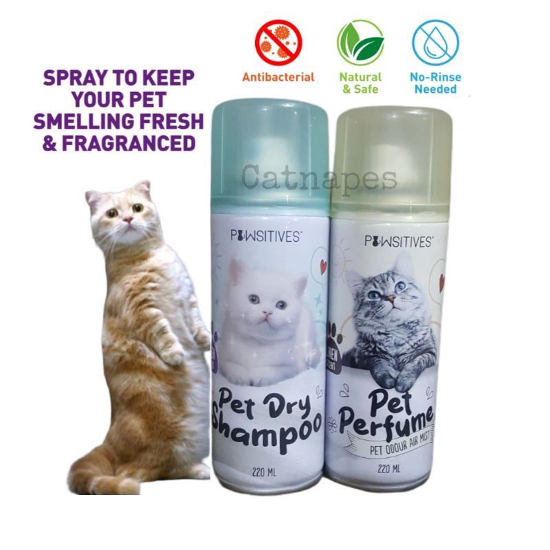 Pet Perfume & Pet Dry Shampoo 220 ML/ Shampoo Kucing / Pewangi Kucing ...